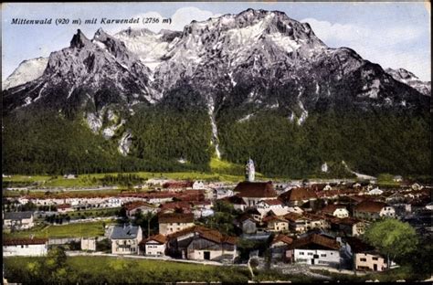 Ansichtskarte Postkarte Mittenwald Im Kreis Garmisch Akpool De