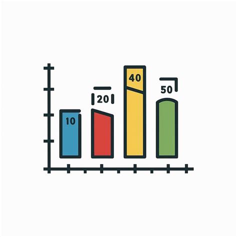 Vertical Bar Chart With Five Bars Of Different Heights Premium Ai
