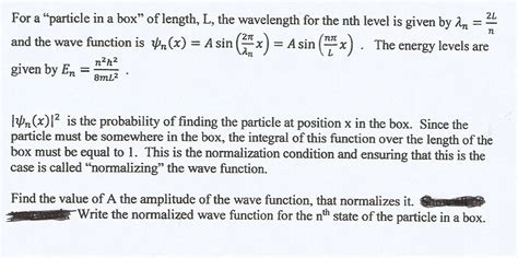 Answered For A Particle In A Box Of Length L Bartleby