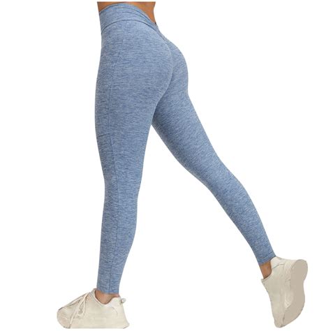 Yydgh V Back Scrunch Butt Leggings For Women High Waisted Buttery Soft Pants Seamless Workout