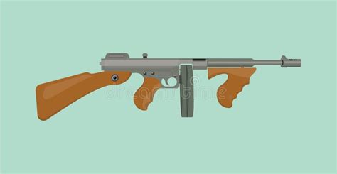 Thompson Submachine Gun Stock Illustrations 273 Thompson Submachine