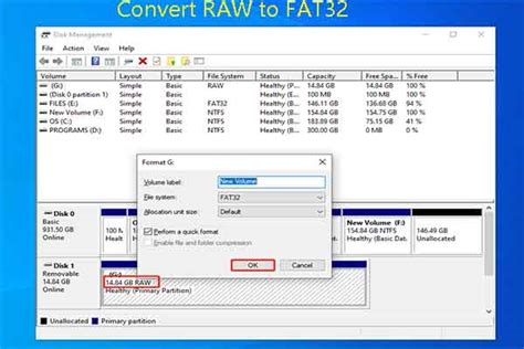 Top 4 Ways To Convert RAW To FAT32 Without Data Loss MiniTool