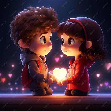 Premium Ai Image Chibi Couple Happy