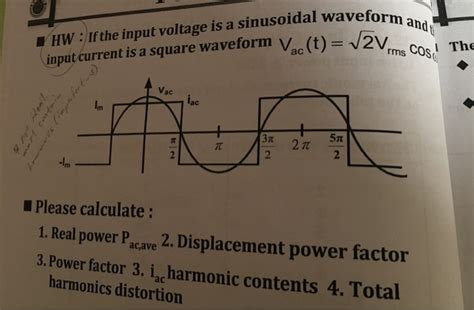 Solved Waveform And I HW If The Input Voltage Is A Chegg Com