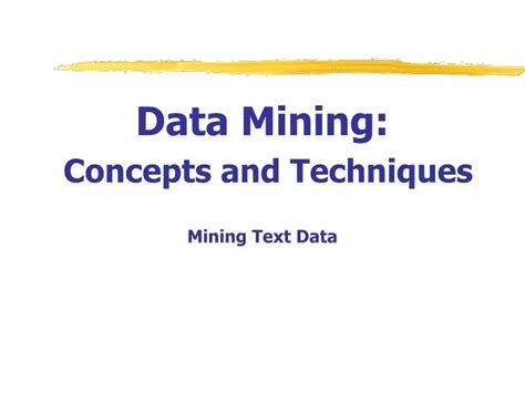 PPT Data Mining Concepts And Techniques Mining Text Data PowerPoint