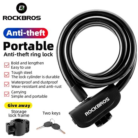 【my Delivery】rockbros Bike Lock Portable Anti Theft Ring Lock Mtb Road