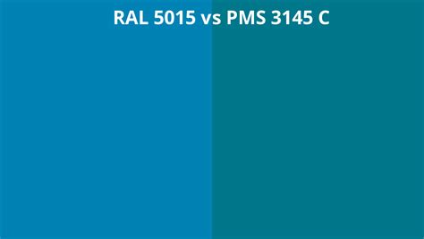 Ral 5015 Vs Pms 3145 C Ral Colour Chart Uk