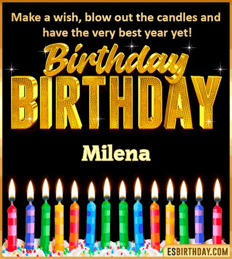 Happy Birthday Milena Images Animated Wishes Gifs