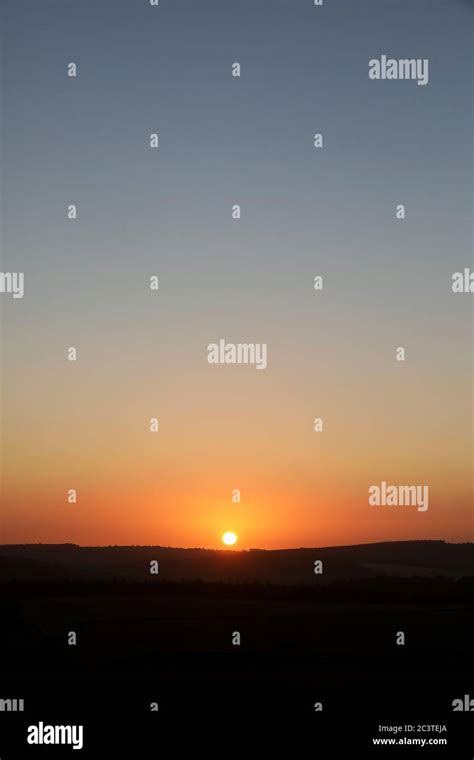 Sunrise At The Trundle In Chichester West Sussex Uk Part Of The