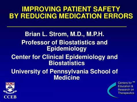 Ppt Improving Patient Safety By Reducing Medication Errors Powerpoint