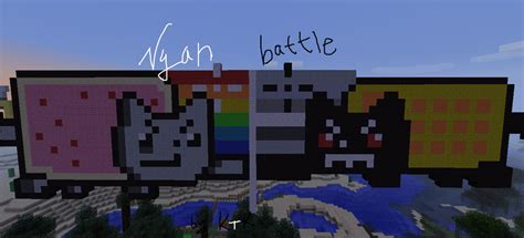 Nyan Battle In Minecraft By W O T A N On Deviantart