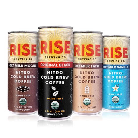 Original Black Nitro Cold Brew Coffee Organic Unsweetened Rise