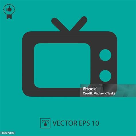 Tv 벡터 아이콘입니다 오래 된 Tv 기호입니다 벡터 일러스트 레이 션 Eps 10 텔레비전에 대한 스톡 벡터 아트 및 기타