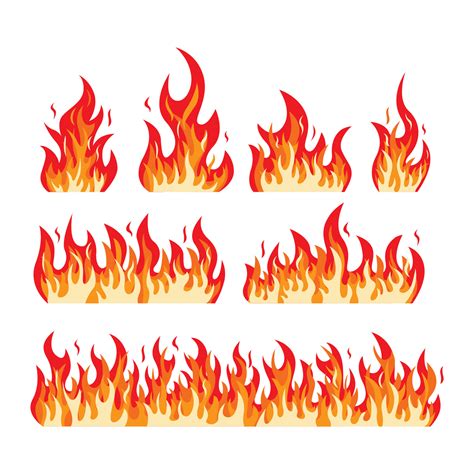 Vector Set Fire 37961721 Vector Art At Vecteezy
