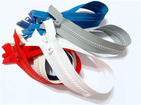 Ykk 5 Separating Zippers Vislon Molded Plastic Medium Weight Choose