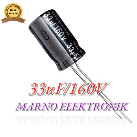 Jual ELCO CAPASITOR 33UF 160V 33 UF 160 V 33 MIKRO KAPASITOR VOLT
