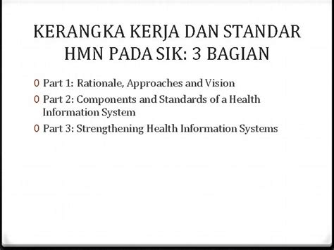 Sistem Informasi Kesehatan Menu Pengertian Health Metrics Network