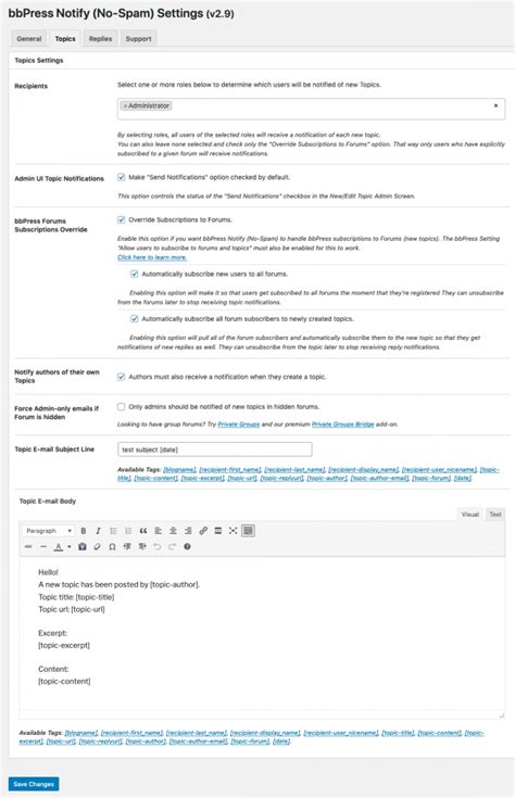 bbpress notify no spam documentation usestrict consulting