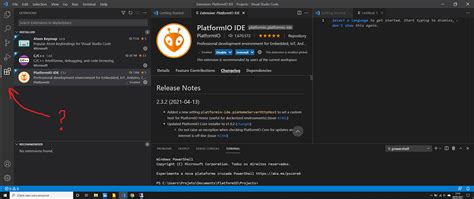 PlatformIO Icon Not Show In My VStudio IDE PlatformIO IDE