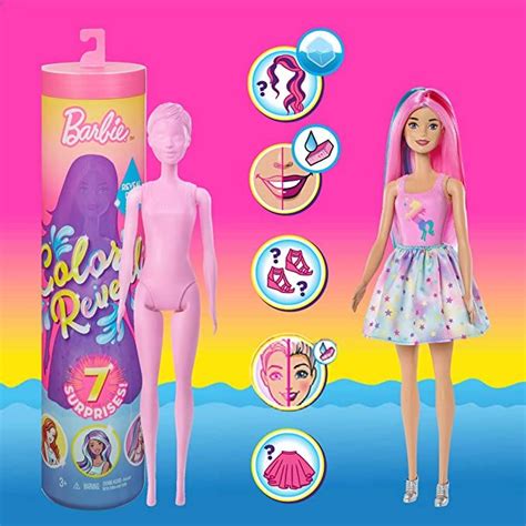 Barbie Color Reveal Doll With Surprises Water Reveals Dolls Look Creates Color Change On