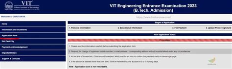 How To Fill Viteee Application Form 2025 Registration Process