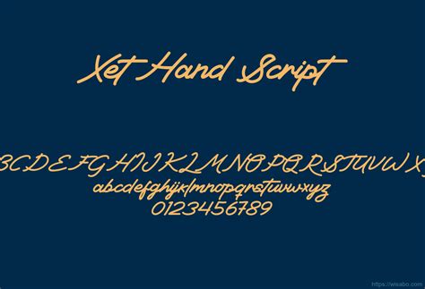 Xet Hand Script Font Free Download [ttf Otf] Wisabo Fonts
