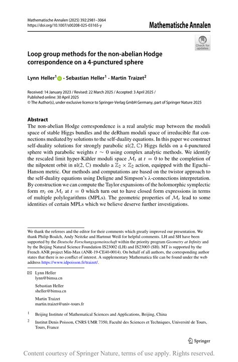 Loop Group Methods For The Non Abelian Hodge Correspondence On A 4 Punctured Sphere