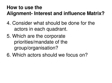 Ppt The Alignment Interest And Influence Matrix Aiim Powerpoint