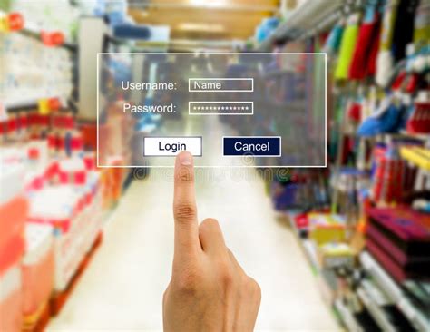 Enter The Password In Supermarket Stock Image Image Of Market Choice