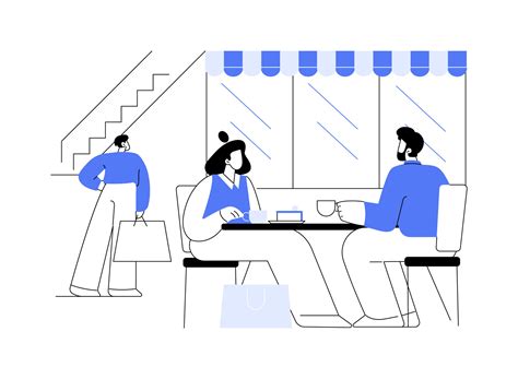 Coffee Shop Zone Isolated Cartoon Illustrations Vector Art At