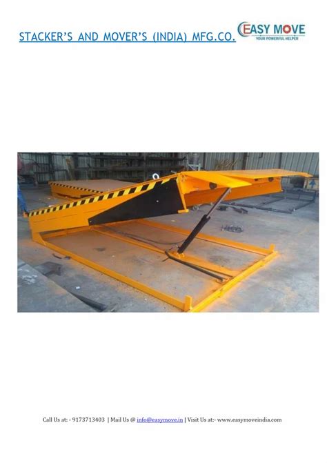 Hydraulic Loading Dock Leveler At 195000 Dock Level In Ahmedabad ID 2854549238973