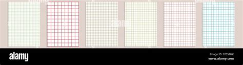 Grid Paper Set Abstract Squared Background With Color Graph Geometric Pattern For Babe