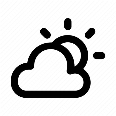 Partly Cloudy Sun Cloud Sky Weather Icon Download On Iconfinder