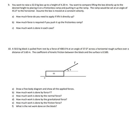 Th AP Physics Unit Energy Work Practice Problems R HomeworkHelp