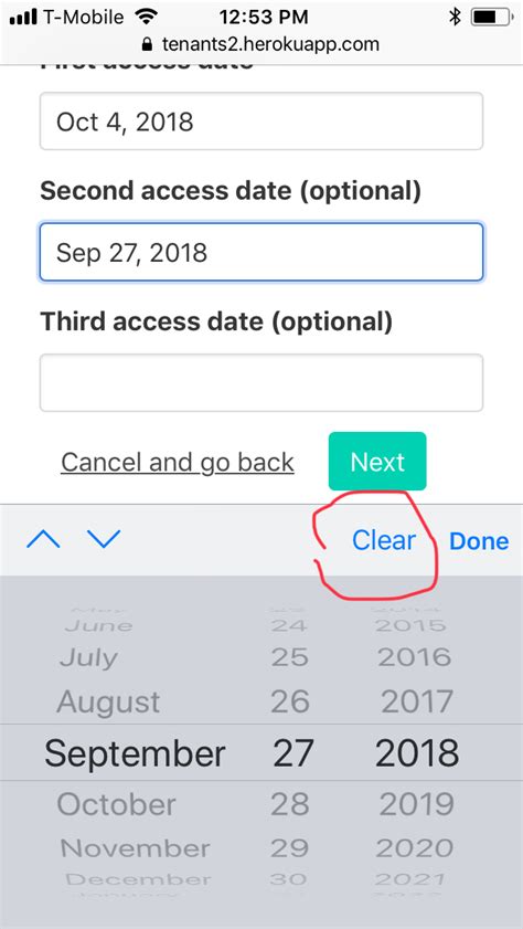 Access Dates Can T Be Cleared Removed On IOS Issue 228 JustFixNYC