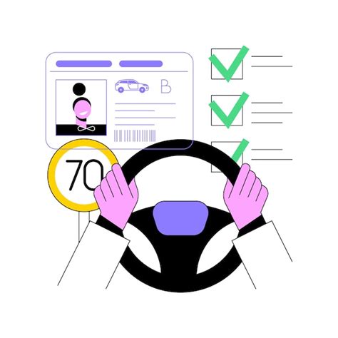 Premium Vector Driving License Abstract Concept Vector Illustration