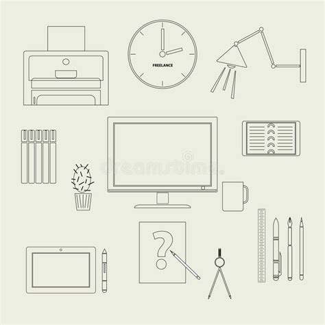 Set Freelancer Stock Vector Illustration Of Computer 48085501