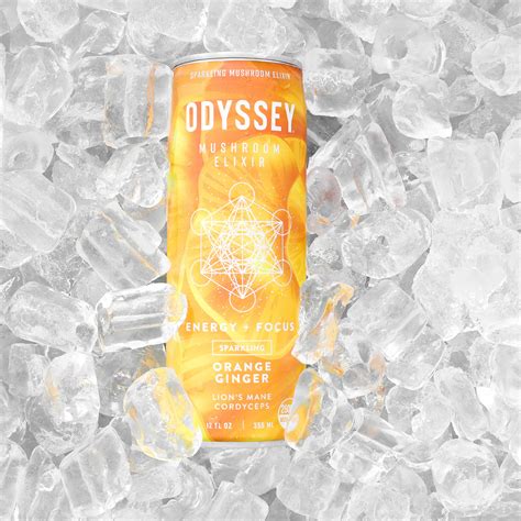 Odyssey Elixir Energy And Focus Sparkling Mushroom Drink 12 Fl Oz
