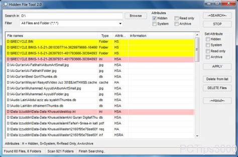 Search Hidden Files Easily With Hidden File Tool