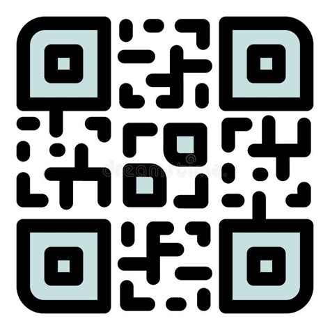 Online Qr Code Icon Outline Vector Mobile Scan Stock Vector