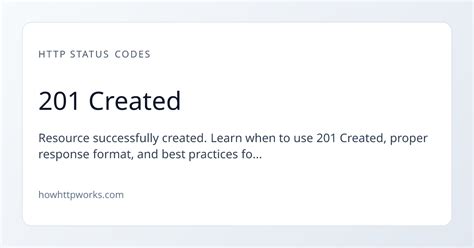 201 Created How Works