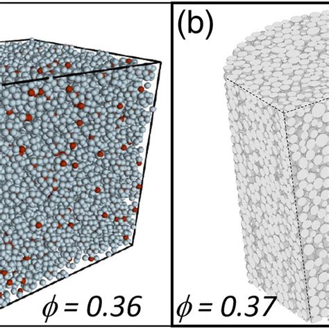 a theoretical random packing generated by the force‐biased algorithm