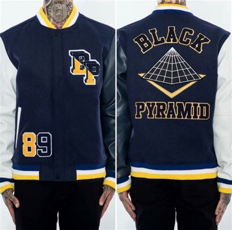 Black Pyramid Varsity Jacket Jackets Fashion