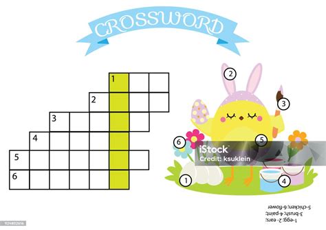 부활절 활동입니다 교육 어린이 게임 크로스 워드 퍼즐 대답 가로세로 낱말퍼즐에 대한 스톡 벡터 아트 및 기타 이미지 가로세로 낱말퍼즐 부활제 개발 Istock