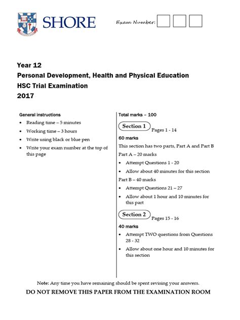 Shore 2017 Pdhpe Trials And Solutions Pdf Strength Training Cancer