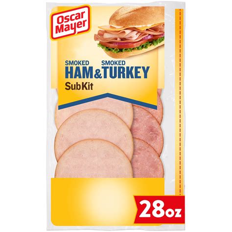 Oscar Mayer Smoked Ham And Smoked Turkey Sliced Deli Style Lunch Meat Sub
