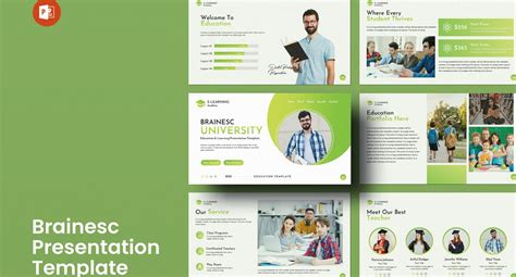 Brainesc Шаблон Powerpoint для университета Шаблоны презентаций