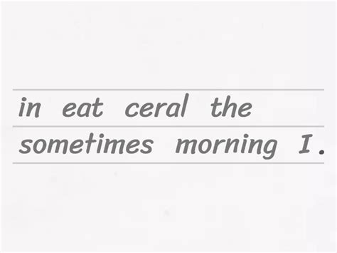 Simple Present Frequency Adverbs And Time Expressions Unjumble