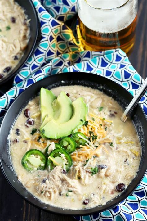 Slow Cooker Creamy White Chicken Chili Recipe Food Fanatic