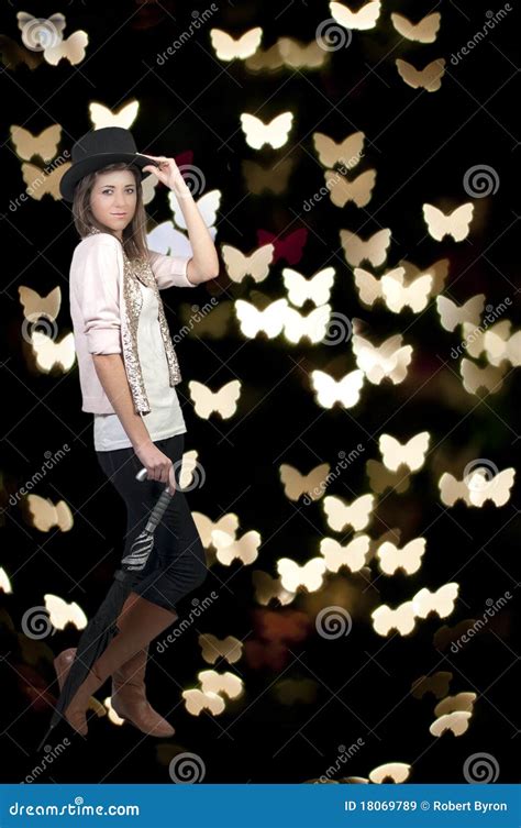 Woman Wearing A Top Hat Stock Image Image Of Dance Lifestyle 18069789